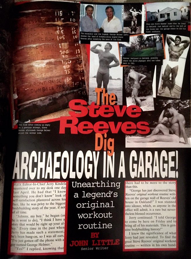 The Story of Steve Reeves Garage Wall Workout – The Holy Grail of ...